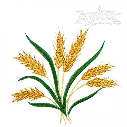 Harvest Grains Embroidery Design | Apex Monogram Designs & Fonts