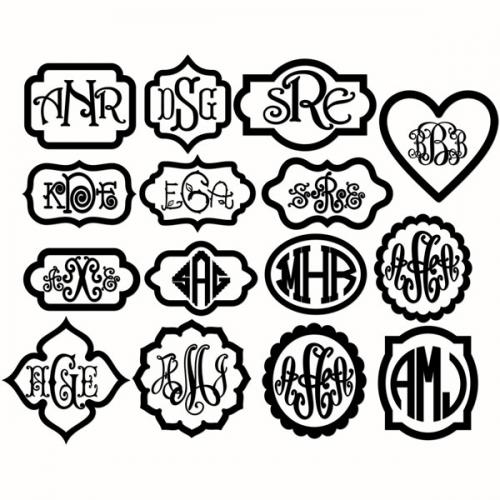 Monogram Svg Frames Cuttable Designs | Apex Designs & Fonts