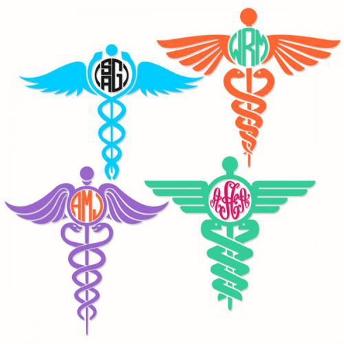 Caduceus Medical Symbol SVG Vector Designs