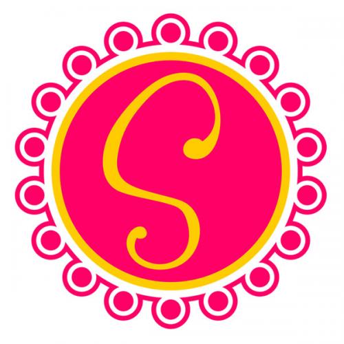 Circle Round Cuttable Frames | Apex Embroidery Designs, Monogram Fonts ...