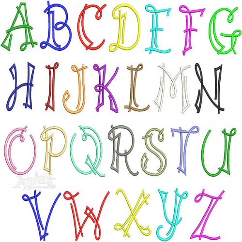 Scrapbook Embroidery Font | Apex Embroidery Designs, Monogram Fonts ...
