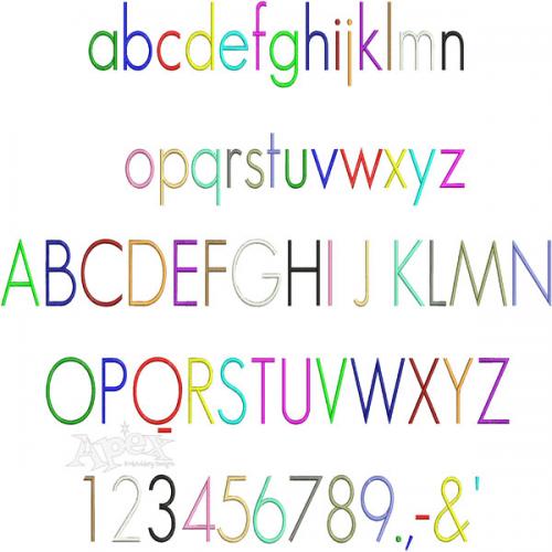 Skinny Block Embroidery Fonts | Apex Embroidery Designs, Monogram Fonts ...