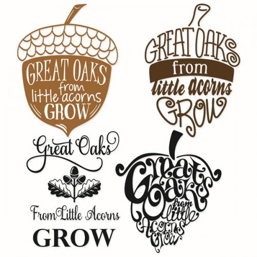 Mighty oaks from little acorns Grow SVG Cut File Design | Apex