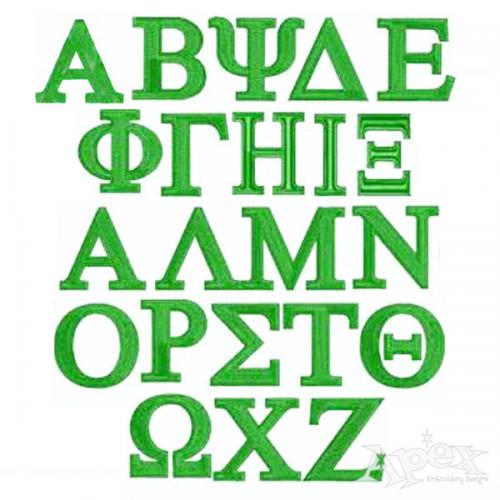 Greek Block Outline Embroidery Font | Apex Embroidery Designs, Monogram ...