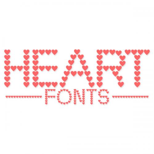 Heart Dotted Cuttable Font | Apex Embroidery Designs, Monogram Fonts ...