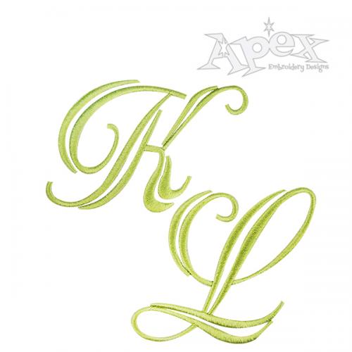 Double Line Satin Stitch Machine Embroidery Font - Apex