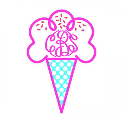 Ice Cream Svg Frames | Apex Embroidery Designs, Monogram Fonts & Alphabets