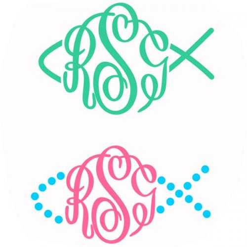 Jesus Fish Cuttable Frames | Apex Designs & Fonts