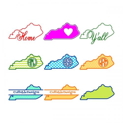 Kentucky Home State Cuttable Designs | Apex Designs & Fonts
