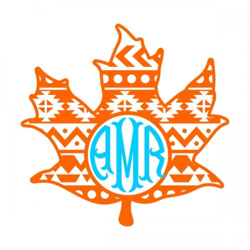 Aztec Leaf Cuttable Designs | Apex Embroidery Designs, Monogram Fonts ...