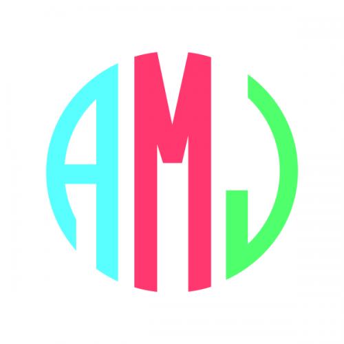 Natural Circle Round Cuttable Font | Apex Embroidery Designs, Monogram ...