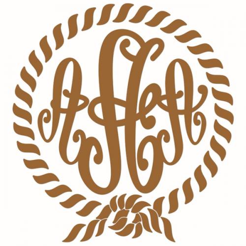 Nautical Rope Cuttable Frames | Apex Embroidery Designs, Monogram Fonts ...
