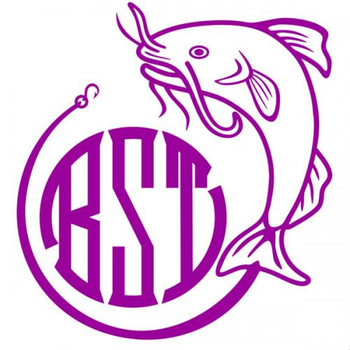 Fish Fishing 2 Monogram Cuttable Frames | Apex Embroidery Designs ...