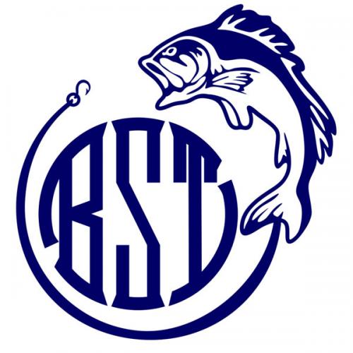 Fish Fishing 2 Monogram Cuttable Frames | Apex Embroidery Designs ...