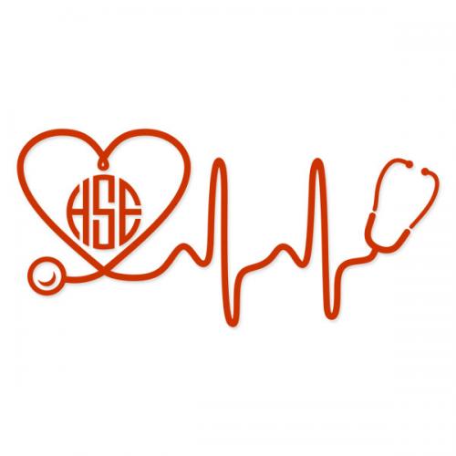 Nurse Monogram Cuttable Frames | Apex Embroidery Designs, Monogram ...