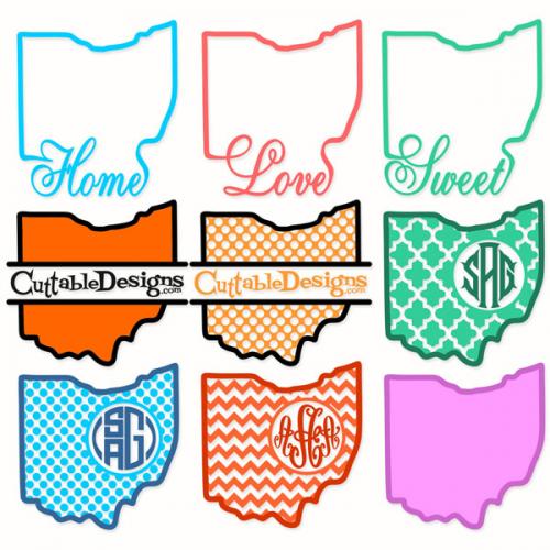 Ohio Home State Svg Cuttable Designs | Apex Designs & Fonts