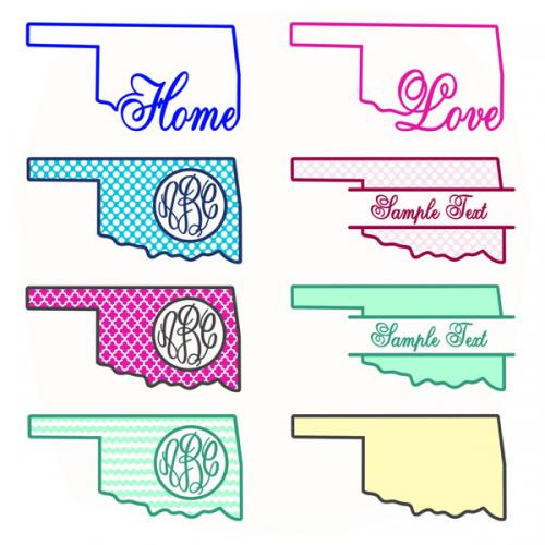 Oklahoma Home State Cuttable Designs | Apex Designs & Fonts