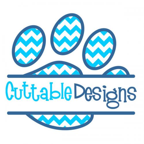 Paw Cub Split Cuttable Designs | Apex Embroidery Designs, Monogram ...