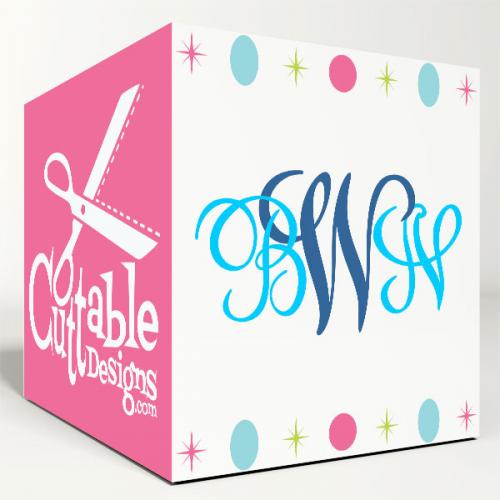 Sydney Monogram SVG Font Letters Alphabet Cut File - Apex