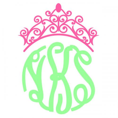 Tiara Crown Cuttable Frames | Apex Embroidery Designs, Monogram Fonts ...