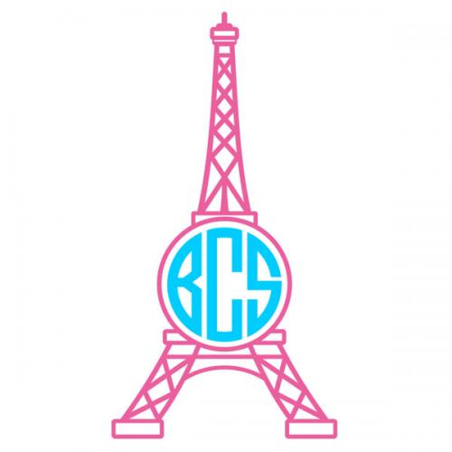 Paris Eiffel Tower Cuttable Frames | Apex Embroidery Designs, Monogram ...