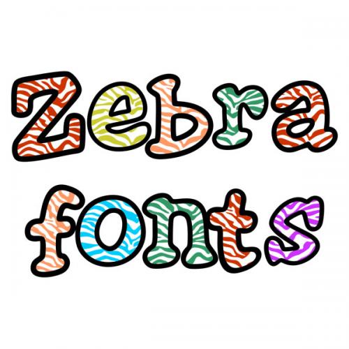 Zebra Cuttable Font | Apex Embroidery Designs, Monogram Fonts & Alphabets