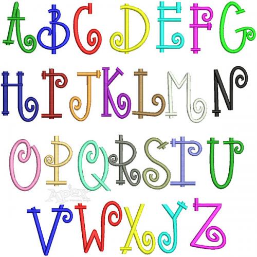 Suzie Q Embroidery Font | Apex Embroidery Designs, Monogram Fonts ...