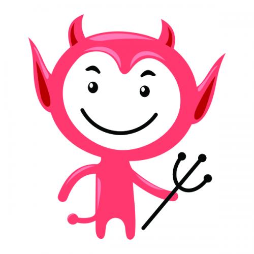 Devil Fork Cute Cuttable Design | Apex Designs & Fonts