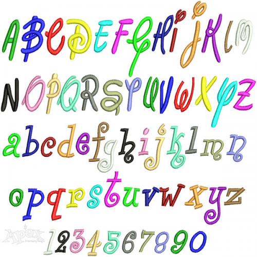 Dennis Script Embroidery Font | Apex Embroidery Designs, Monogram Fonts ...