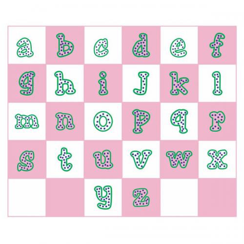 Polka Dot Cuttable Fonts | Apex Embroidery Designs, Monogram Fonts ...