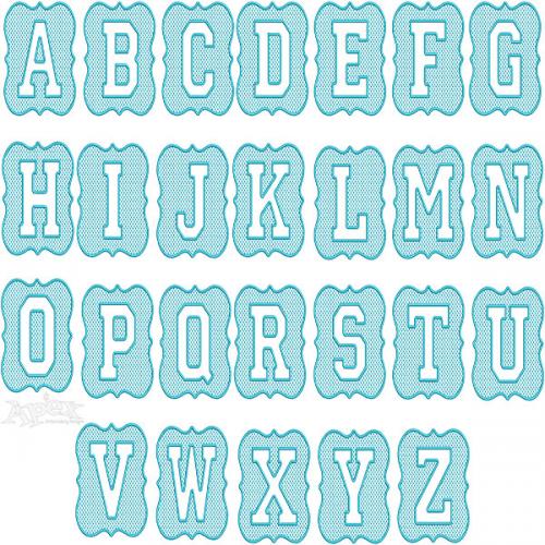 Embossed Cute Frame Machine Embroidery Font | Apex Embroidery Designs ...