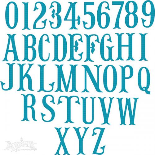 Fish Tail Large Embroidery Font | Apex Embroidery Designs, Monogram ...