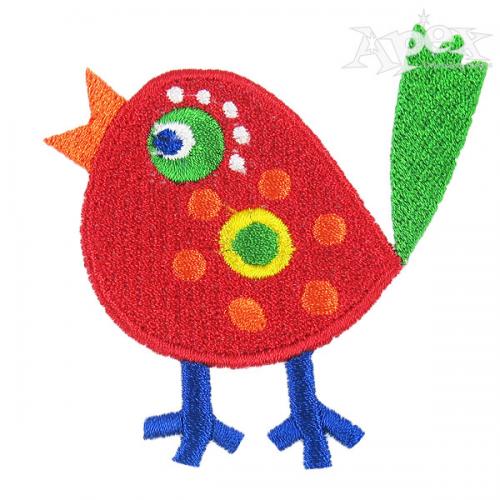 Funky Bird Embroidery Design | Apex Monogram Designs & Fonts