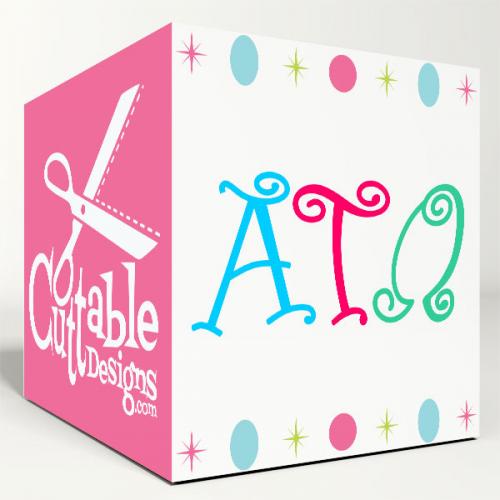 Greek Boingo SVG Font Letters Alphabet Cut File - Apex