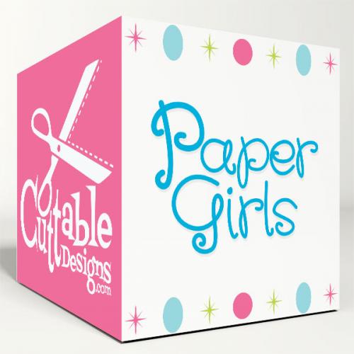 Paper Girls SVG Font Letters Alphabet Cut File - Apex