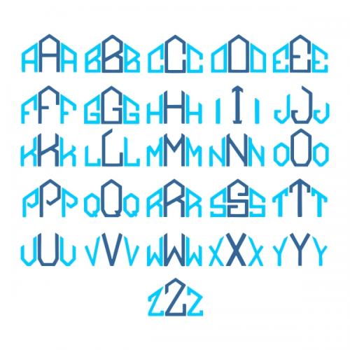 Triangle Fun Monogram Cuttable Font | Apex Embroidery Designs, Monogram ...