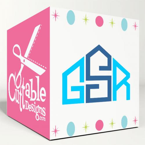 Triangle Fun Monogram SVG Font Letters Alphabet Cut File - Apex