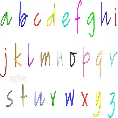 Lowercase Script Embroidery Fonts | Apex Embroidery Designs, Monogram ...