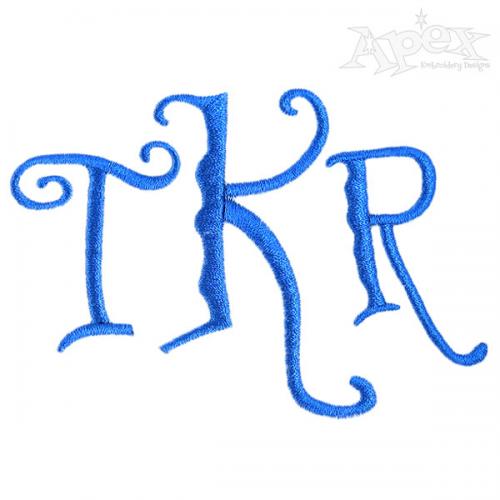 Squiggles Machine Embroidery Font by Apex