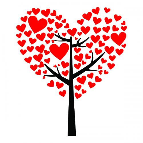 Tree Heart Love Cuttable Designs | Apex Embroidery Designs, Monogram ...