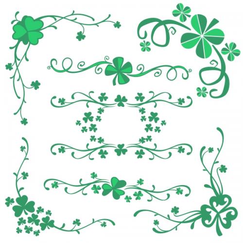 Shamrock Border Cuttable Designs | Apex Designs & Fonts