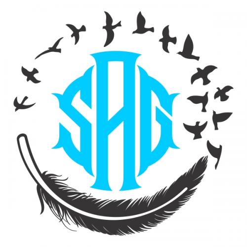Feather Monogram Cuttable Designs | Apex Embroidery Designs, Monogram ...
