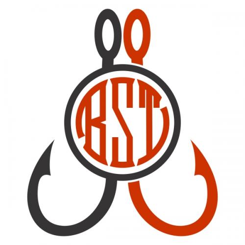 Fishing Hooks Monogram Frame Cuttable Designs | Apex Embroidery Designs ...