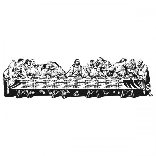 Last Supper SVG Vector Cut File Clipart Design - Apex