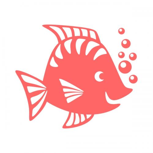 Happy Fish Cuttable Design | Apex Embroidery Designs, Monogram Fonts ...