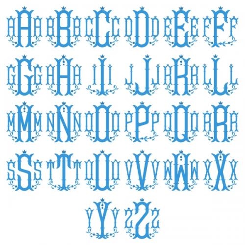 Nola Monogram Embroidery Font | Apex Embroidery Designs, Monogram Fonts ...