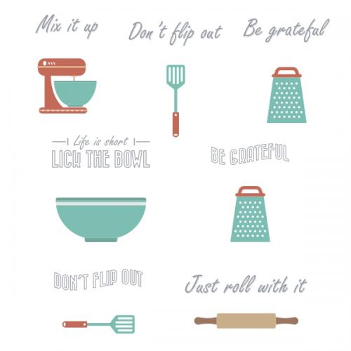 Cooking Utensils Cuttable Design | Apex Designs & Fonts