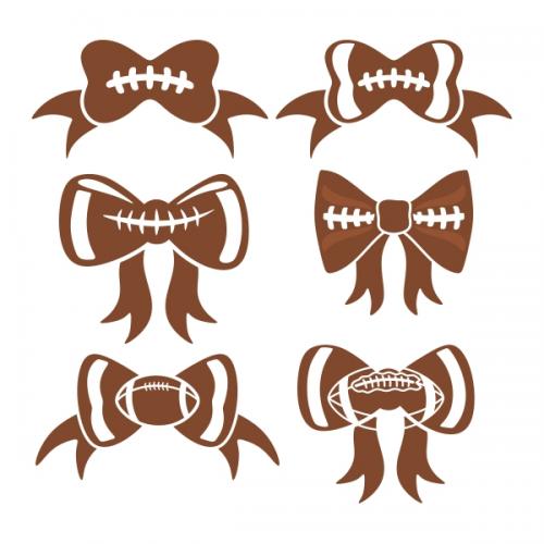 Football Bow Cuttable Design | Apex Designs & Fonts