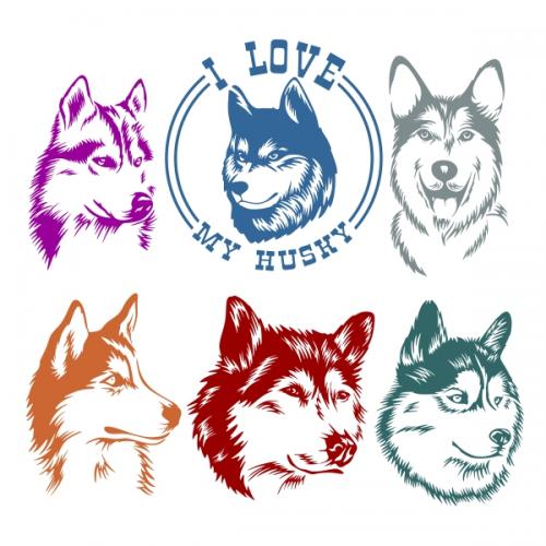 Husky Dog Cuttable Design | Apex Designs & Fonts