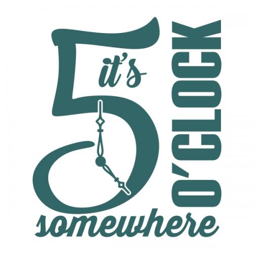 5 O'Clock Cuttable Design | Apex Embroidery Designs, Monogram Fonts ...